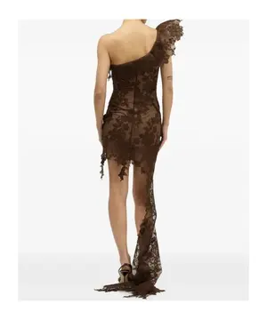 Giuseppe Di Morabito Asymmetric Floral-lace Mini Dress
