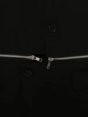 Comme Des Garçons Zip-detail Single-breasted Blazer