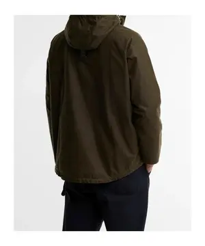 Barbour Hooded Button-fastening Waxed Coat