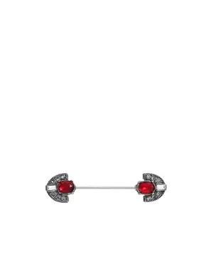 Dolce & Gabbana Rhinestone Brooch - Silver