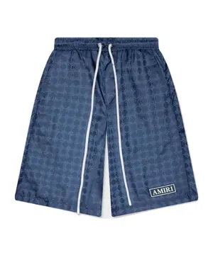 Amiri Ma Quad Logo Drawstring Shorts - Blue