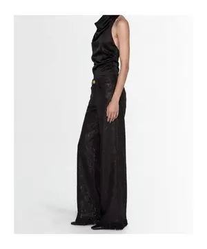 Giuseppe Di Morabito Floral-button Casual Trousers