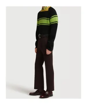 Marni Regimental Wool Trousers