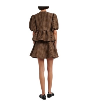 GANNI Checked Miniskirt