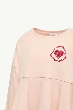 Moncler Heart Logo Cotton Long Sleeve T-shirt