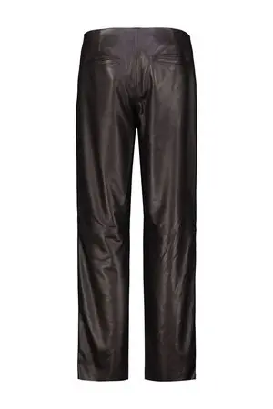 TOTEME Easy Leather Straight Leg Trousers