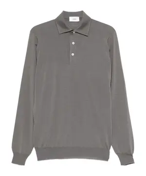 LARDINI Long-sleeve Polo Shirt - Gray
