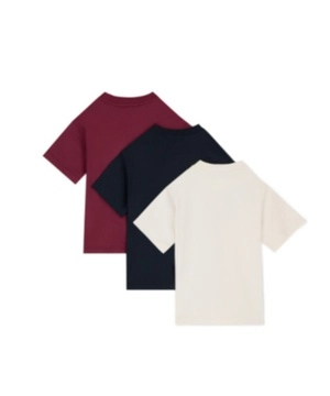 Giorgio Armani Set Of Three Cotton Jersey Crew Neck T-shirts With Graphics