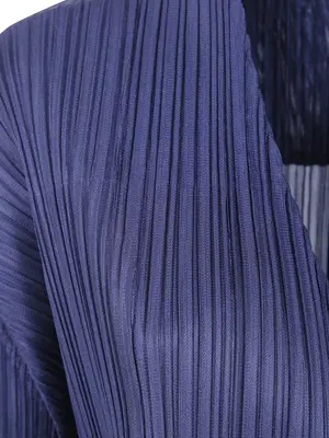 Issey Miyake Pleated Single-breasted Coat