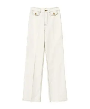 TWINSET Straight-leg Bull Denim Trousers