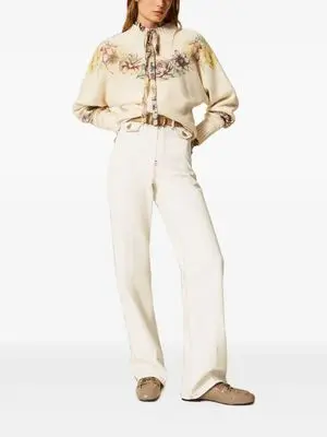 TWINSET Straight-leg Bull Denim Trousers