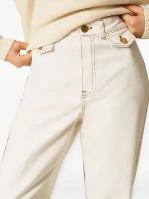 TWINSET Straight-leg Bull Denim Trousers