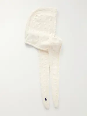 Polo Ralph Lauren Cable-knit Wool And Cashmere-blend Snood - Neutrals