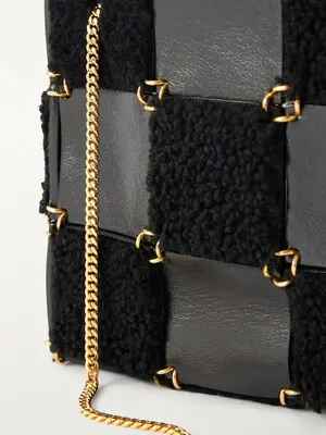 Khaite Emma Mini Leather And Suede Shoulder Bag