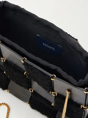 Khaite Emma Mini Leather And Suede Shoulder Bag