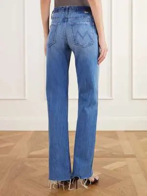 MOTHER Bookie Slit Twist Heel Mid-rise Bootcut Jeans