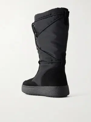 Moon Boot Ltrack Legacy Suede-trimmed Nylon Knee Boots