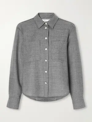 Tove Efa Wool-fresco Shirt - Gray