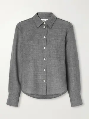 Tove Efa Wool-fresco Shirt - Gray