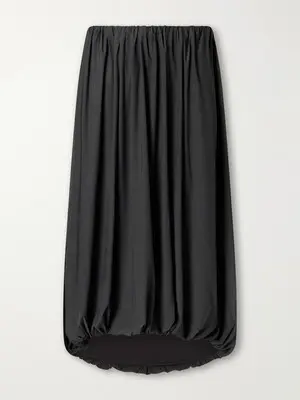 ST. AGNI Balloon Gathered Chiffon Midi Skirt - Gray