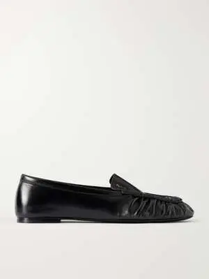 Saint Laurent Loaferino Gathered Leather Ballet Flats