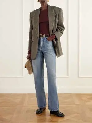 Saint Laurent Loaferino Gathered Leather Ballet Flats