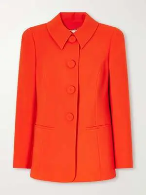Carolina Herrera Stretch Wool-blend Twill Jacket - Red