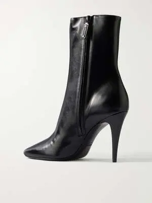Saint Laurent Capucine 95 Leather Ankle Boots