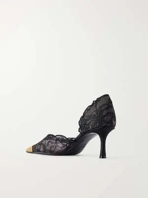 JIMMY CHOO Faiz 65 Embellished Lace Pumps