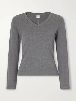 FLORE FLORE Jill Organic Cotton-jersey T-shirt - Gray
