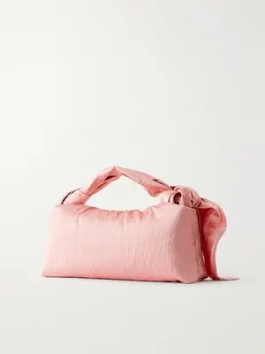 Erdem East West Bloom Crystal-embellished Embroidered Textured Satin Top-handle Bag
