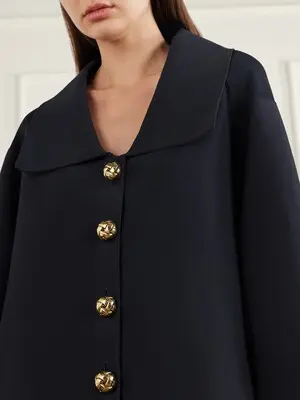 Givenchy Cropped Cocoon Double-faced Knitted Jacket