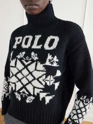Polo Ralph Lauren Intarsia-knit Wool Turtleneck Sweater