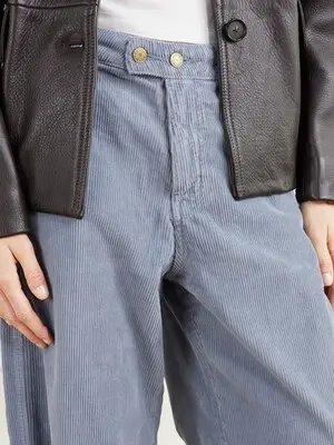 B Sides Cotton-blend Corduroy Wide-leg Pants - Blue