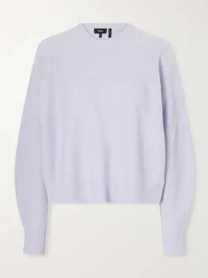 Theory Ribbed Cashmere Sweater - Blue