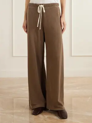JAMES PERSE Cotton-terry Wide-leg Sweatpants