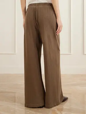 JAMES PERSE Cotton-terry Wide-leg Sweatpants
