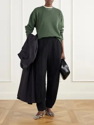 JAMIE HALLER The Baggy Crew French Cotton-terry Sweatshirt