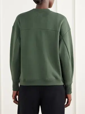 JAMIE HALLER The Baggy Crew French Cotton-terry Sweatshirt
