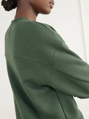 JAMIE HALLER The Baggy Crew French Cotton-terry Sweatshirt