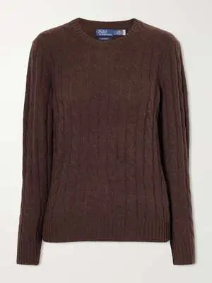 Polo Ralph Lauren Julianna Cable-knit Cashmere Sweater - Brown