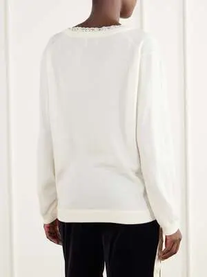 Posse Lace-trimmed Wool Sweater