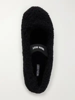 Moon Boot Shearling Ballet Flats - Black