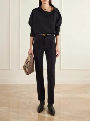 JAMIE HALLER The Stretch Low Paneled Leather Ankle Boots