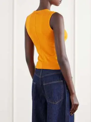 FLORE FLORE Esmé Ribbed Organic Cotton-jersey Tank