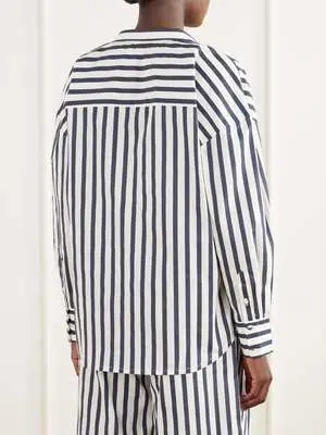 ANDRES OTALORA Un Tej Striped Cotton-poplin Shirt
