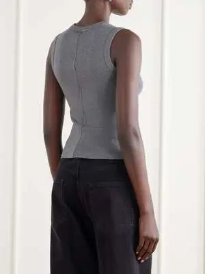 FLORE FLORE Esmé Ribbed Organic Cotton-jersey Tank