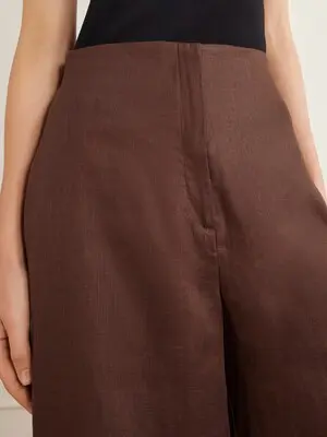 ANDRES OTALORA Salmar Linen-woven Wide-leg Pants