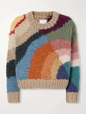 Suzie Kondi Emilia Jooshi Intarsia-knit Cashmere Sweater - Multi