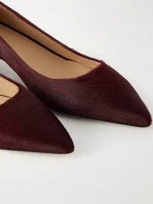 JAMIE HALLER The Kitty Point 30 Calf-hair Pumps - Brown
